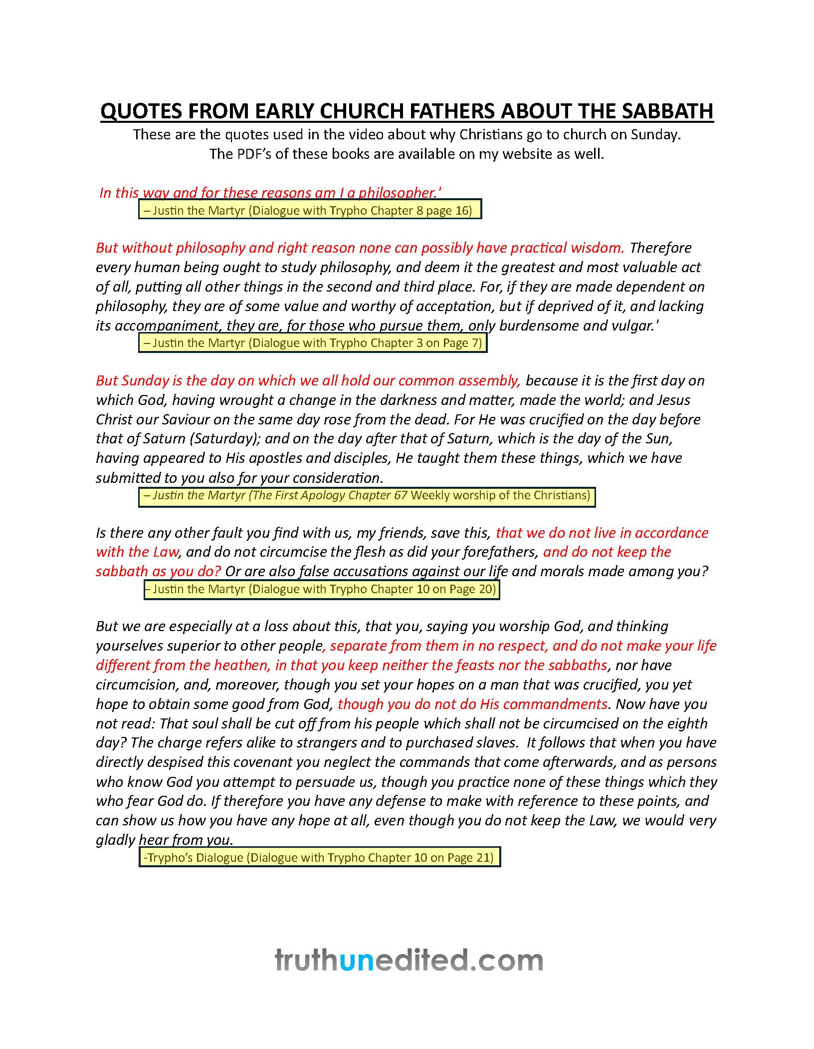 QUOTES FROM EARLY CHURCH FATHERS IN PART 15 – truthunedited.com